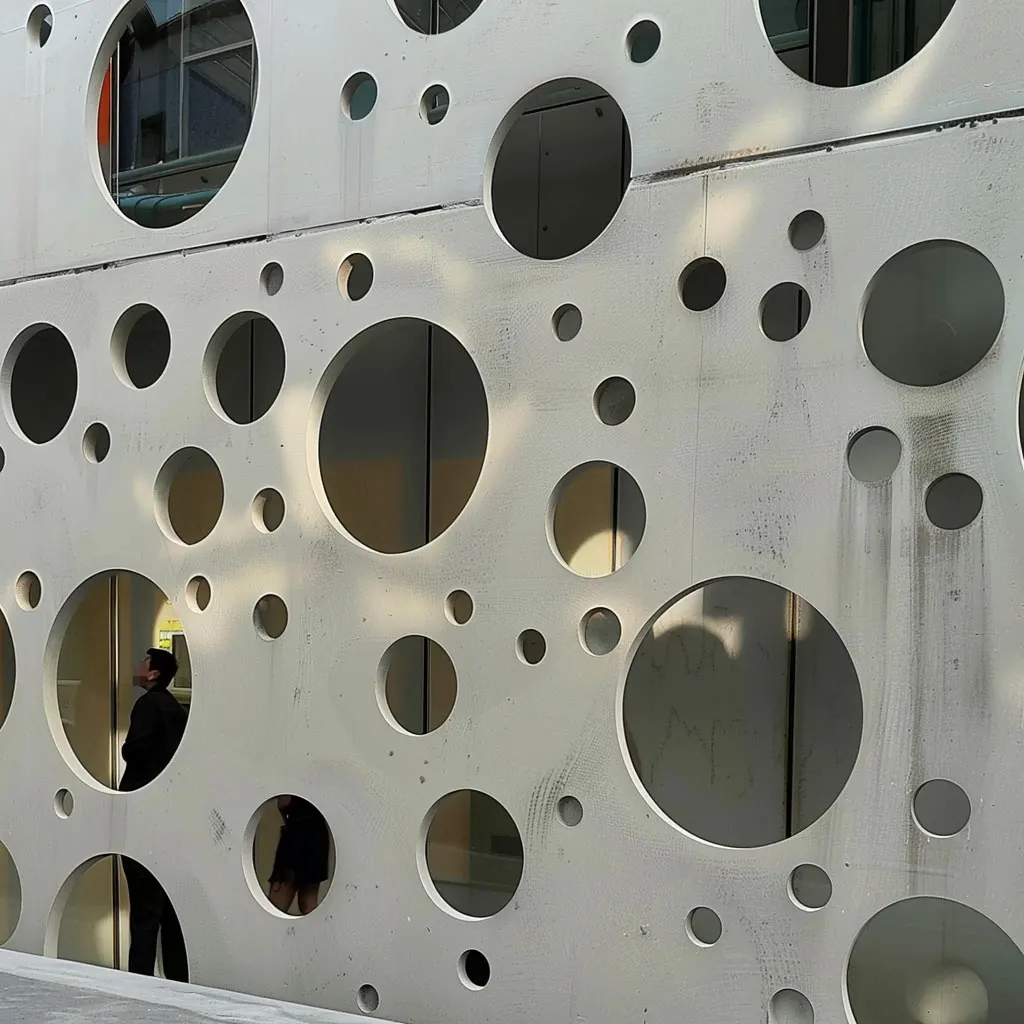 Custom GRC Fiber Cement Perforated Wall Facade Panels - Durable, Eco ...