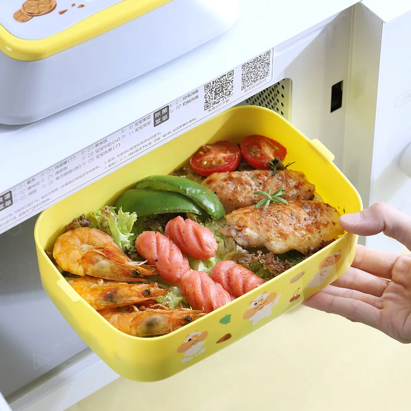 Portable Kawaii Lunch Box for Girls School Kids Plastic Picnic Bento ...