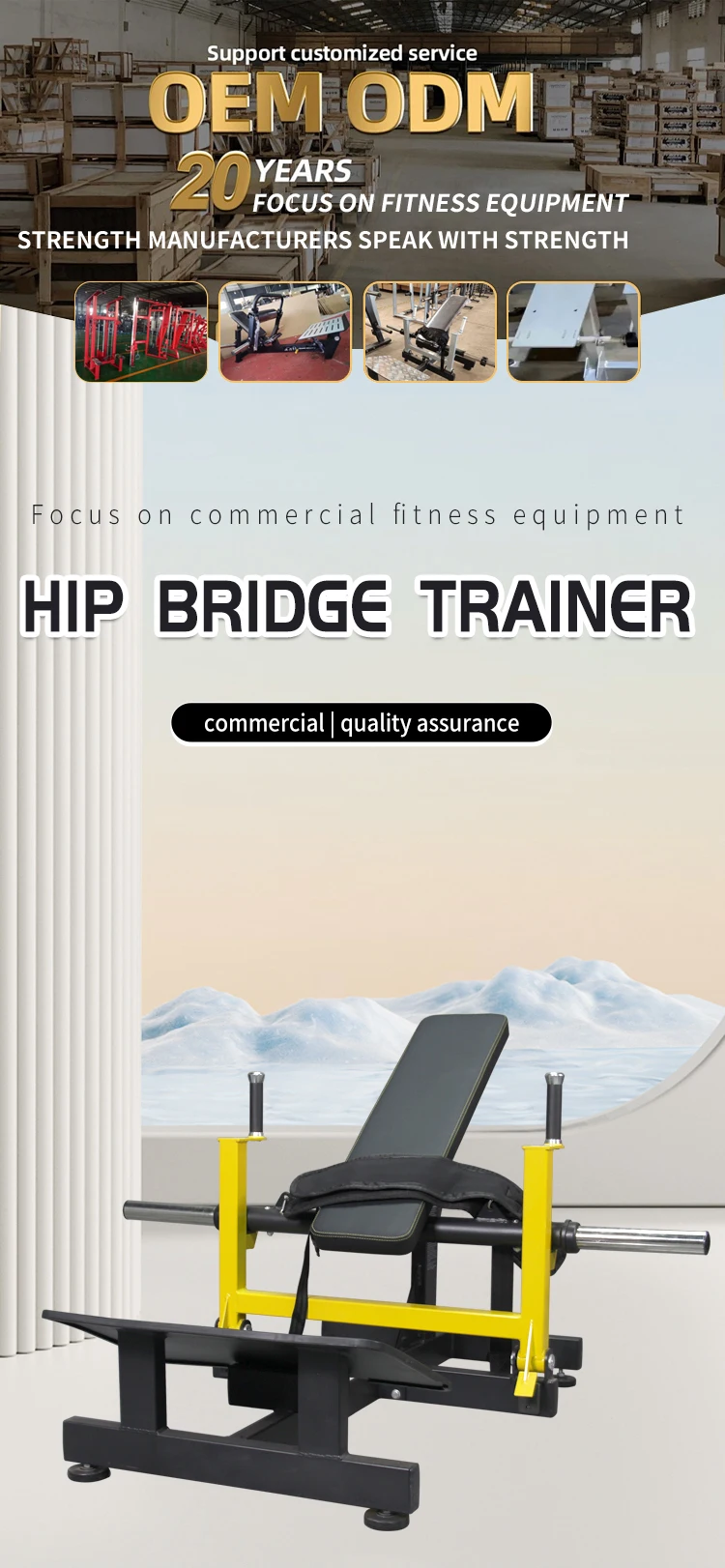 Heavy Duty Strength Hip Muscle Building Gym Machine Plate Loaded Glute ...