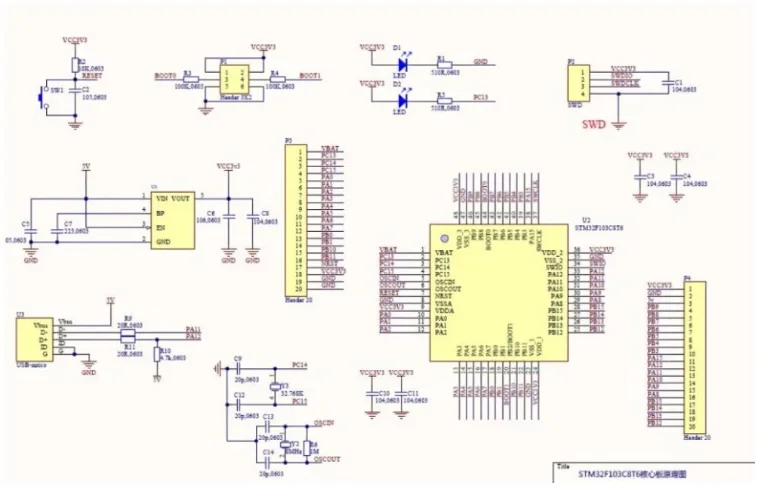 STM32F103C8T6 Development Board - Original ARM Core Board