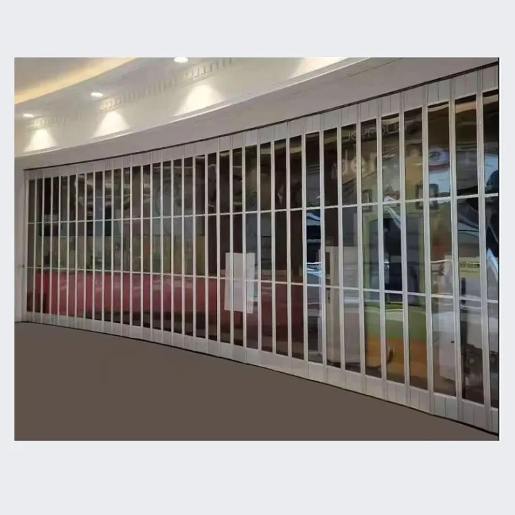 Clear Crystal Pvc Bi Folding Door Shopfront Polycarbonate Sliding Doors ...