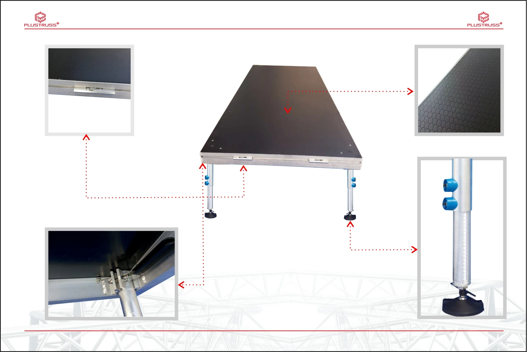 Aluminum Stage Mobile Show Stage Portable Truss Display