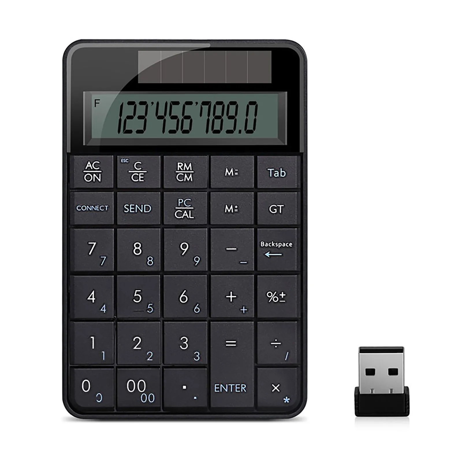 2.4G Wireless Keyboard Mini 2 in 1 with Calculator Display