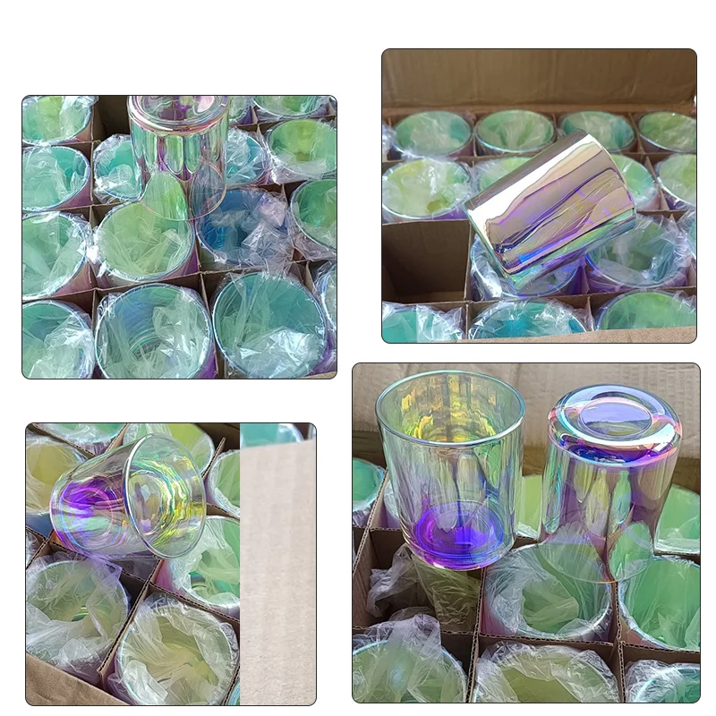 Hot Sale 200ml/500ml Round Bottom Glass Candle Holders Jars Candy ...