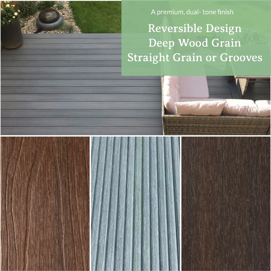DIY New Bi-Color Co Extrusion WPC Decking Two Tone Dual Color in One