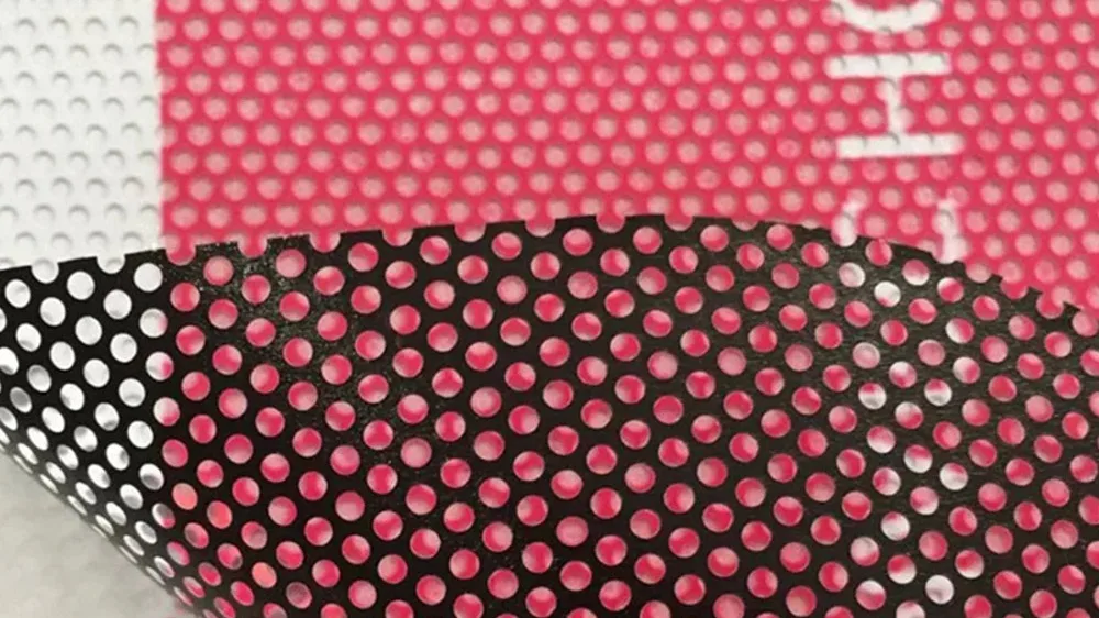 Custom Perforated Film One Way Vision Advertising Sticker For Shopping ...