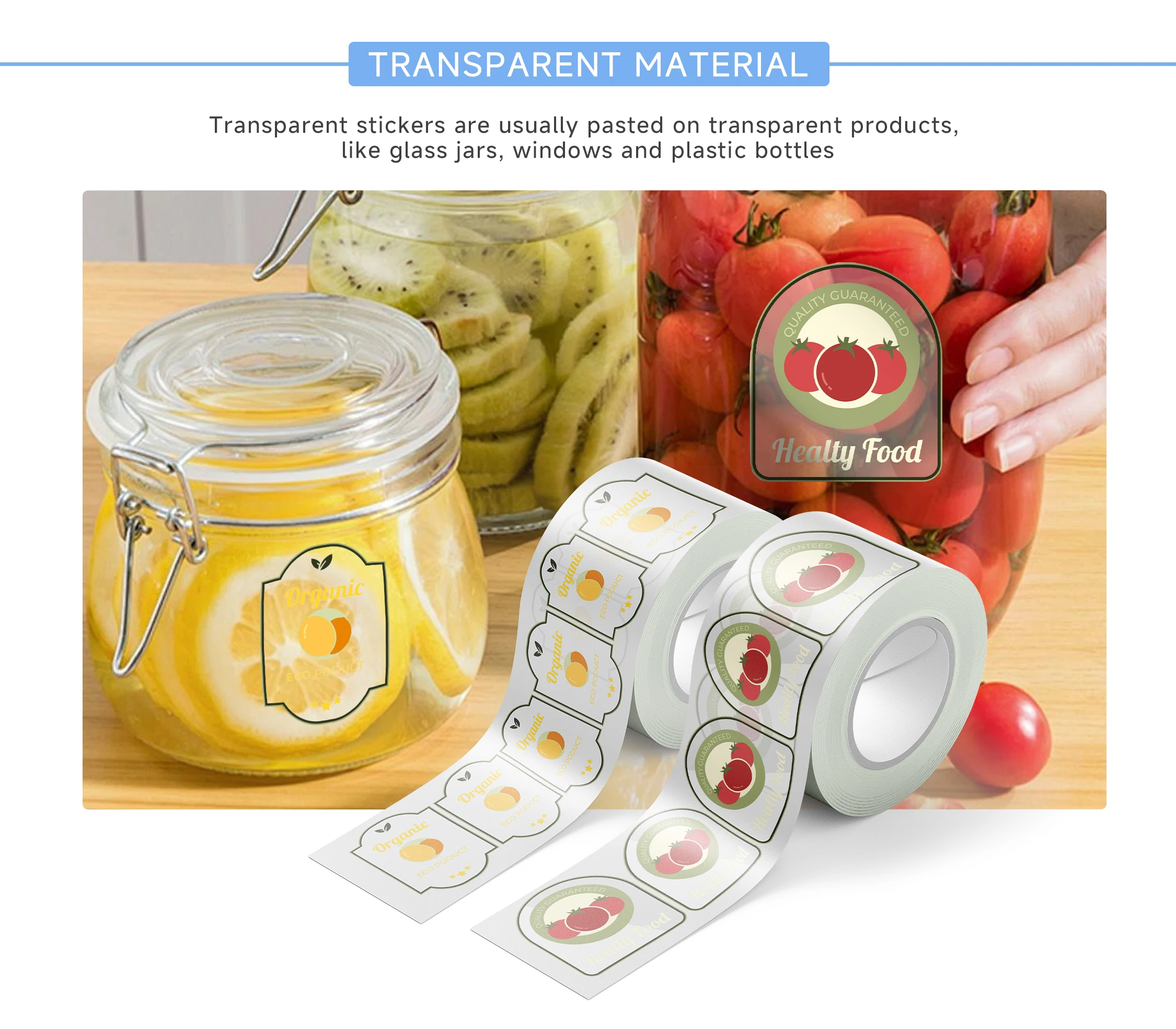 Custom Transparent Vinyl Logo Plastic Water Bottle Sticker Labels ...