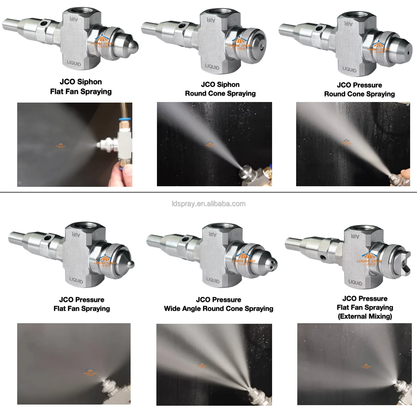 JCO Air and Liquid Internal Round Cone Water Mist Jet Nozzle