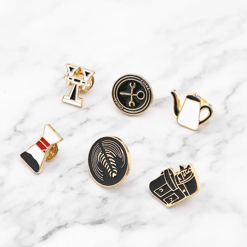Custom Coffee Pins Art Coffee Machine Enamel Lapel Pin - Buy Lapel Pin ...
