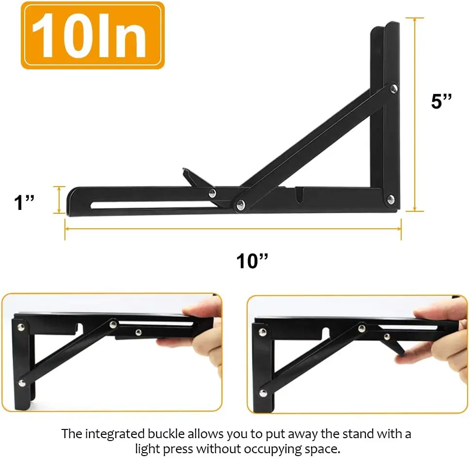 Folding Table Bracket Bench Triangle Adjustable Stainless Steel L Angle ...