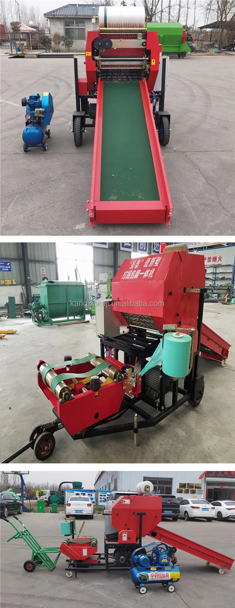 Manual Sale Diesel Motor Round Silage Mini Hay Baler Machine Parts