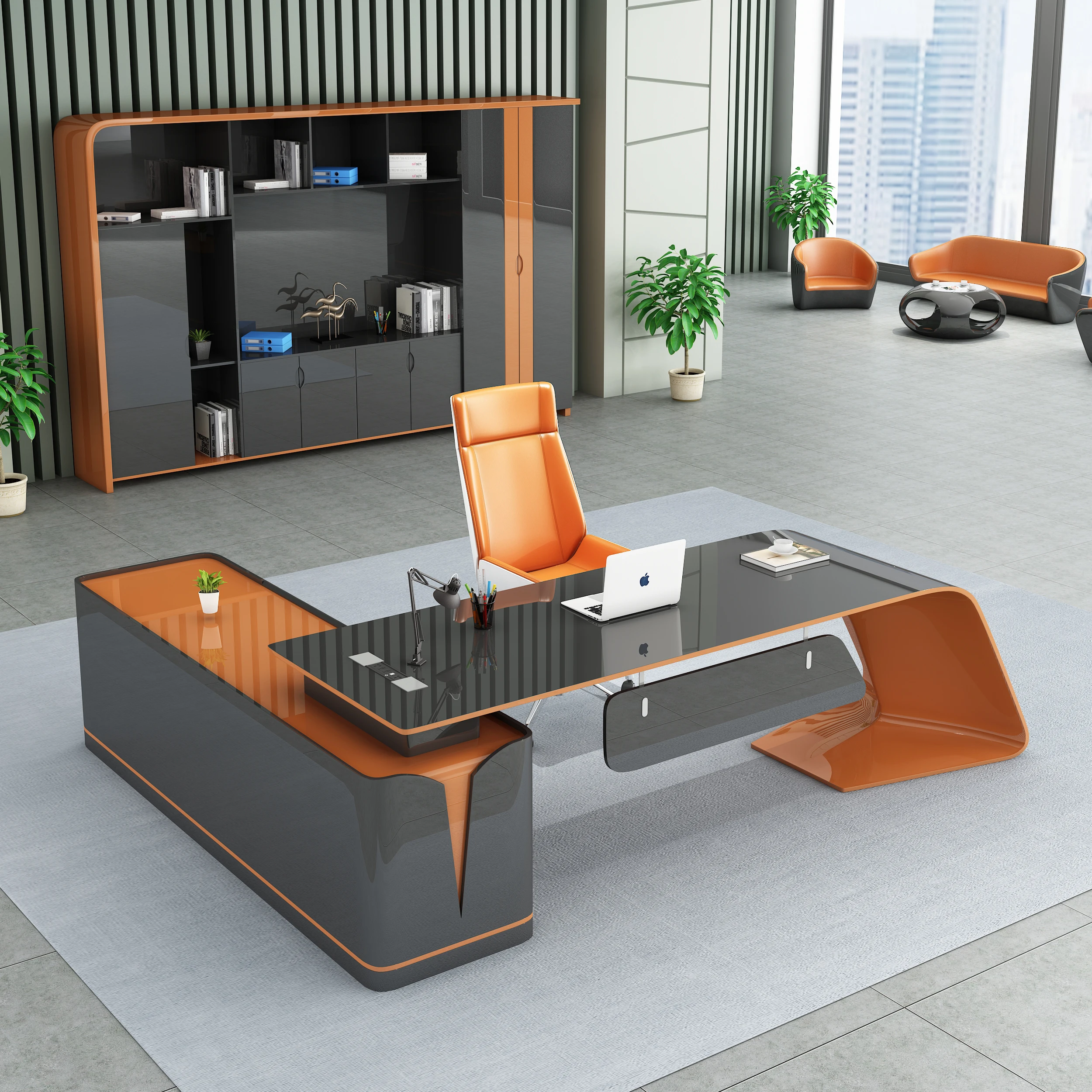 Mdf Kommerzielle Buromobel Luxus Executive Office Tischset L Form CEO Schreibtisch