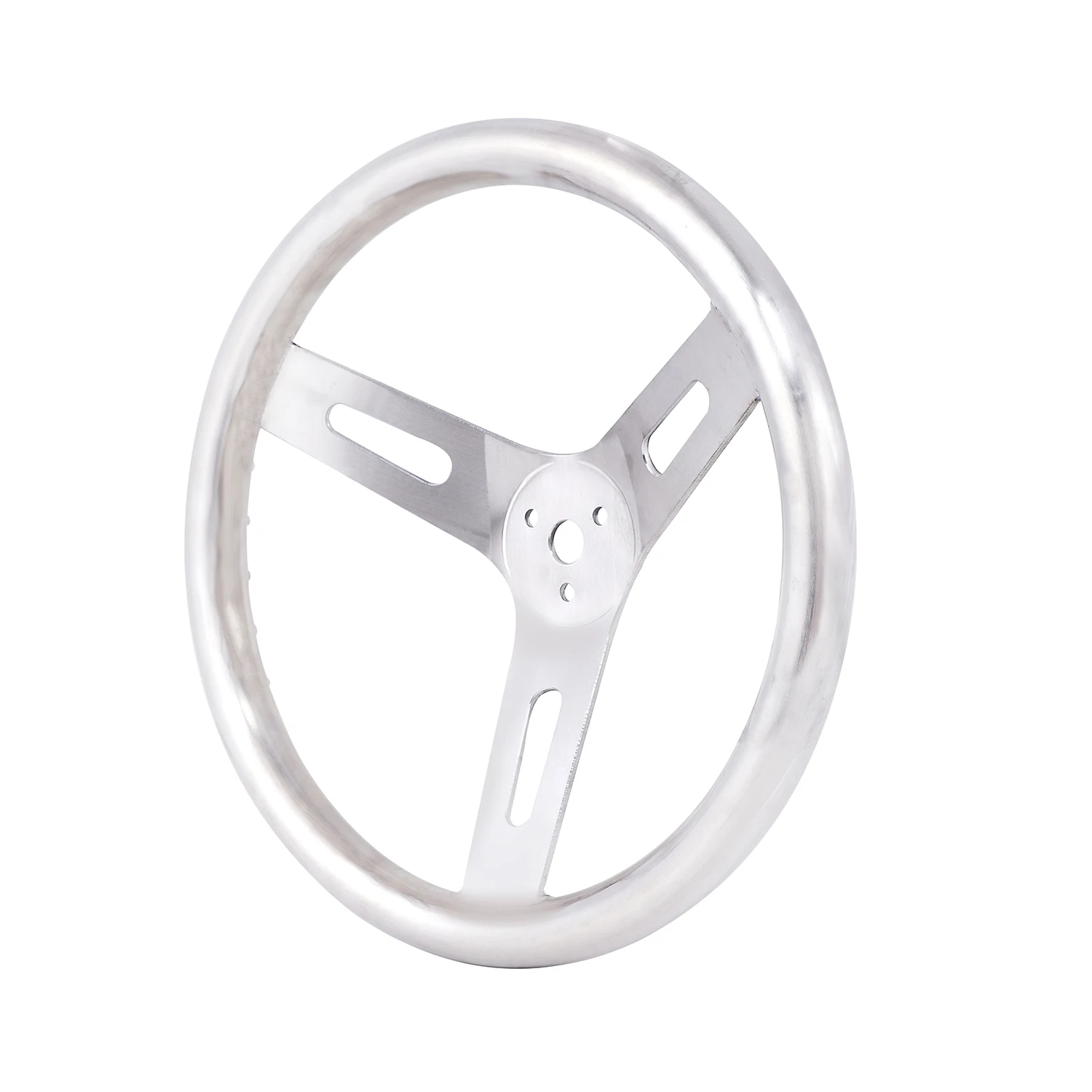15" Uncoated Aluminum Steering Wheel - Dished Design