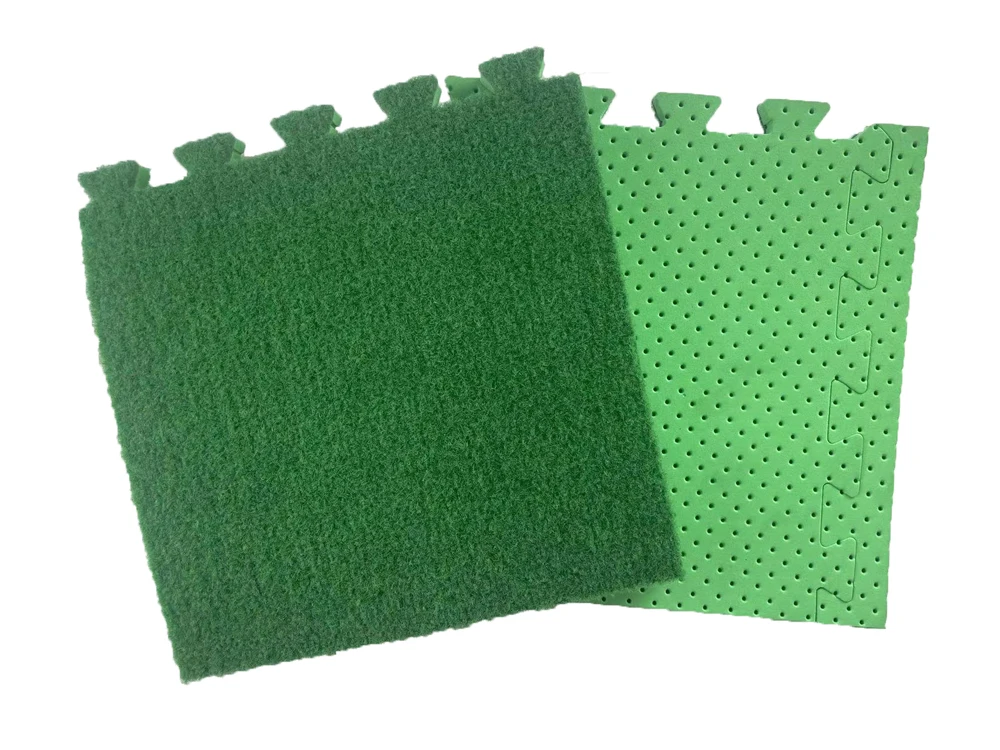 Perforated Perforation Green Non-toxic Eva Puzzle Turf Tiles Natural ...