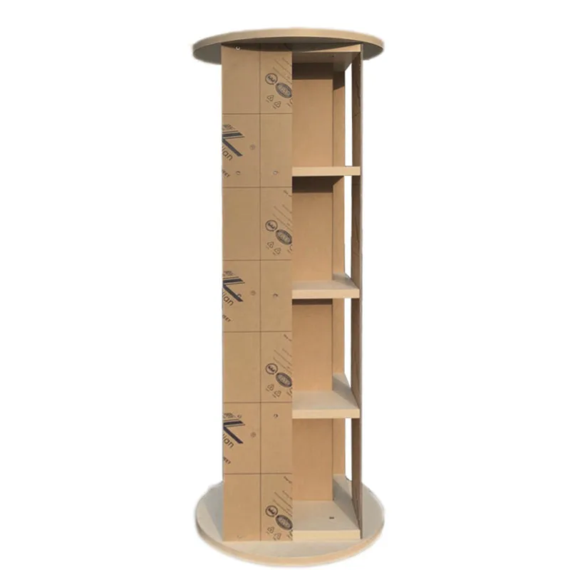 Modern Cylindrical 360 Degree Rotating Bookshelf Student Small Bookcase ...