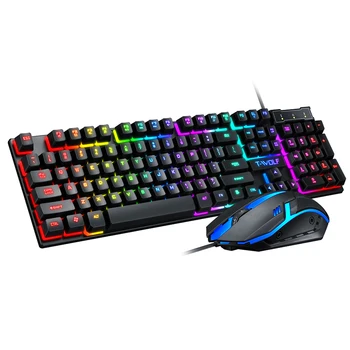Twolf Tf200 Gaming Wired Keyboard And Mouse Combo Computer Mechanical Feel Backlight For Pc ...