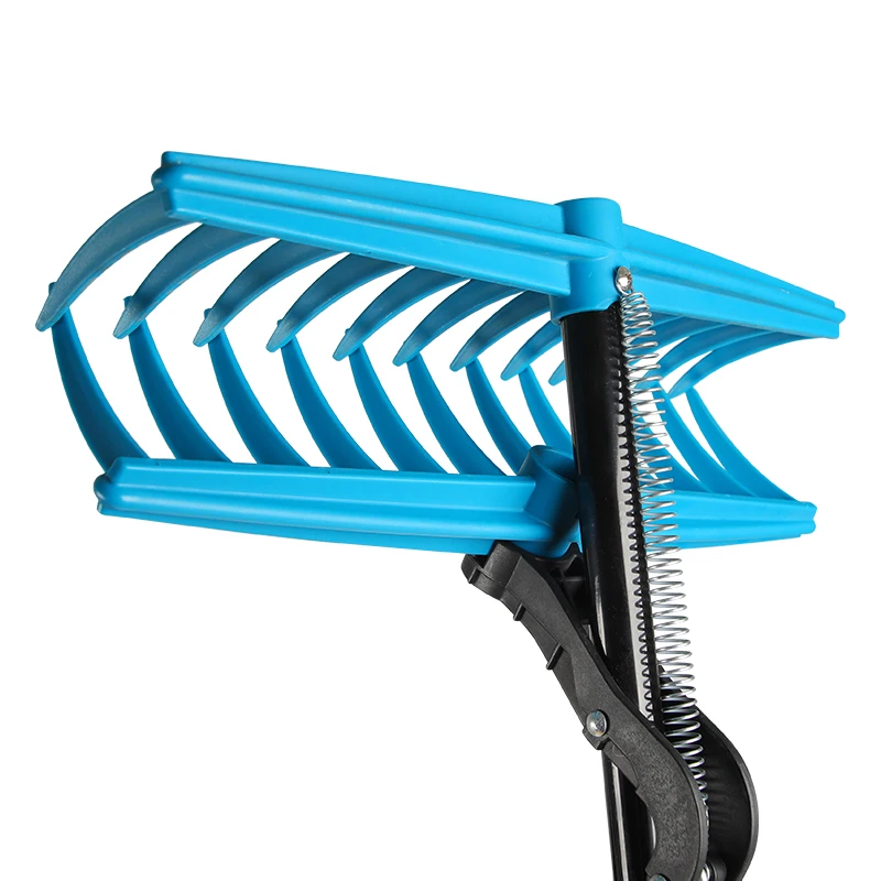 Long Handle Plastic Rake Lightweight Adjustable Collect Grabber Leaves ...