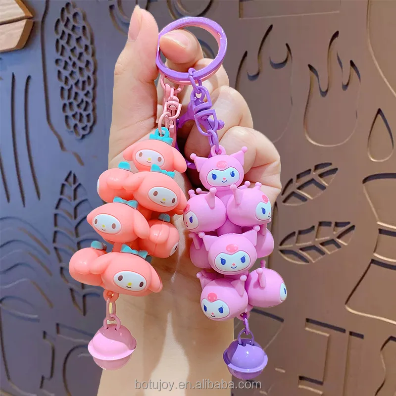 Botu New Sanrio Kuromi Pvc Keychain Kawaii Cartoon My Melody Key Ring ...