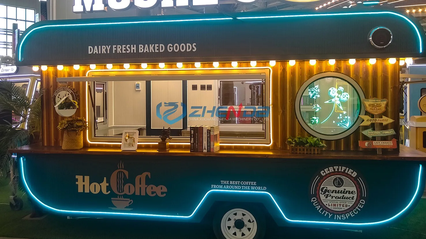 Colorful Popular Food Snack Trailer Tractor Mobile Kitchen With ...