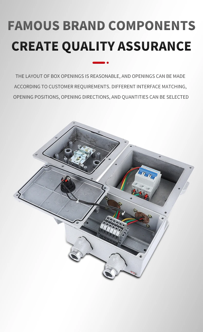 Explosion Proof Circuit Breaker Power Distribution Box Steel Aluminum