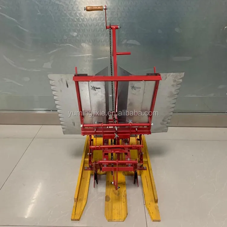 2 Row Mini Manual Rice Transplanter Hand Working Rice Planting Machine ...