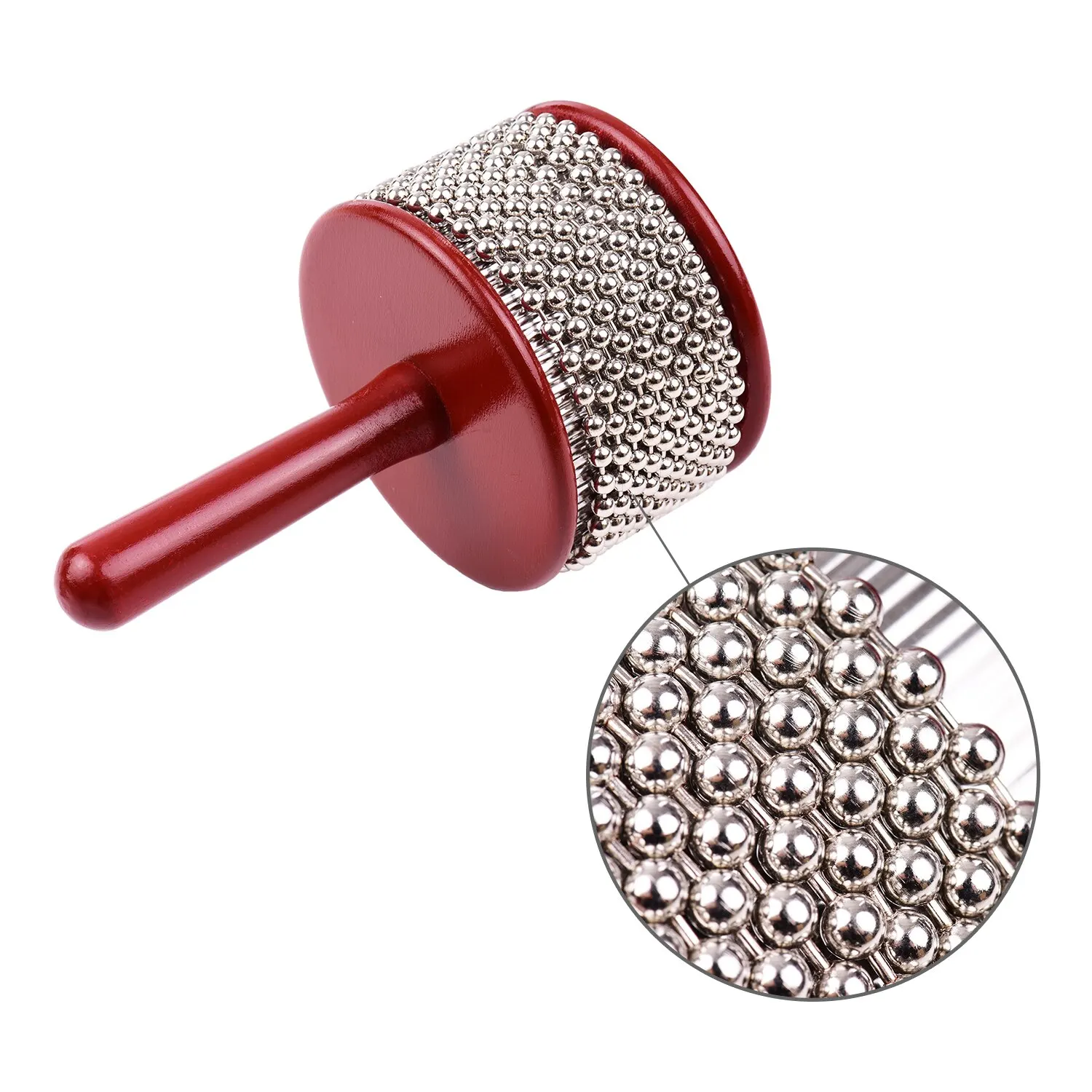 Montessori Wooden Kabasa Percussion Musical Instrument Metal Beaded ...