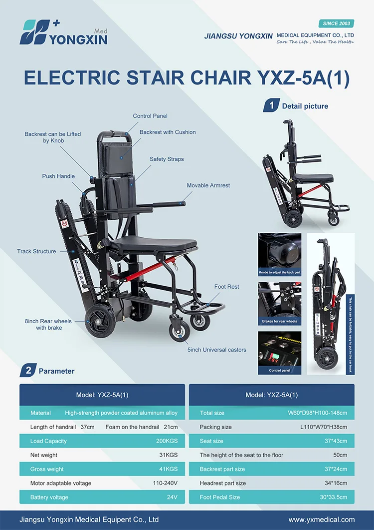 Heavy Duty Commercial Hand Trolley Rubber Track Stair Climber Machine