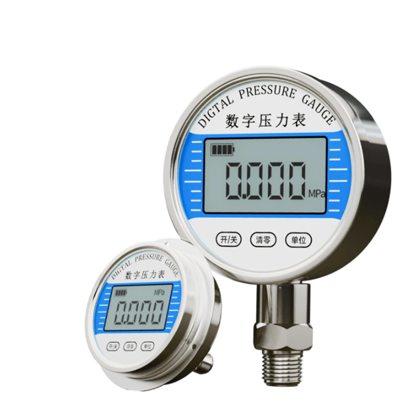 0.5%fs Accuracy Water Gas Digital Pressure Gauge 4 Digits Lcd Pressure ...