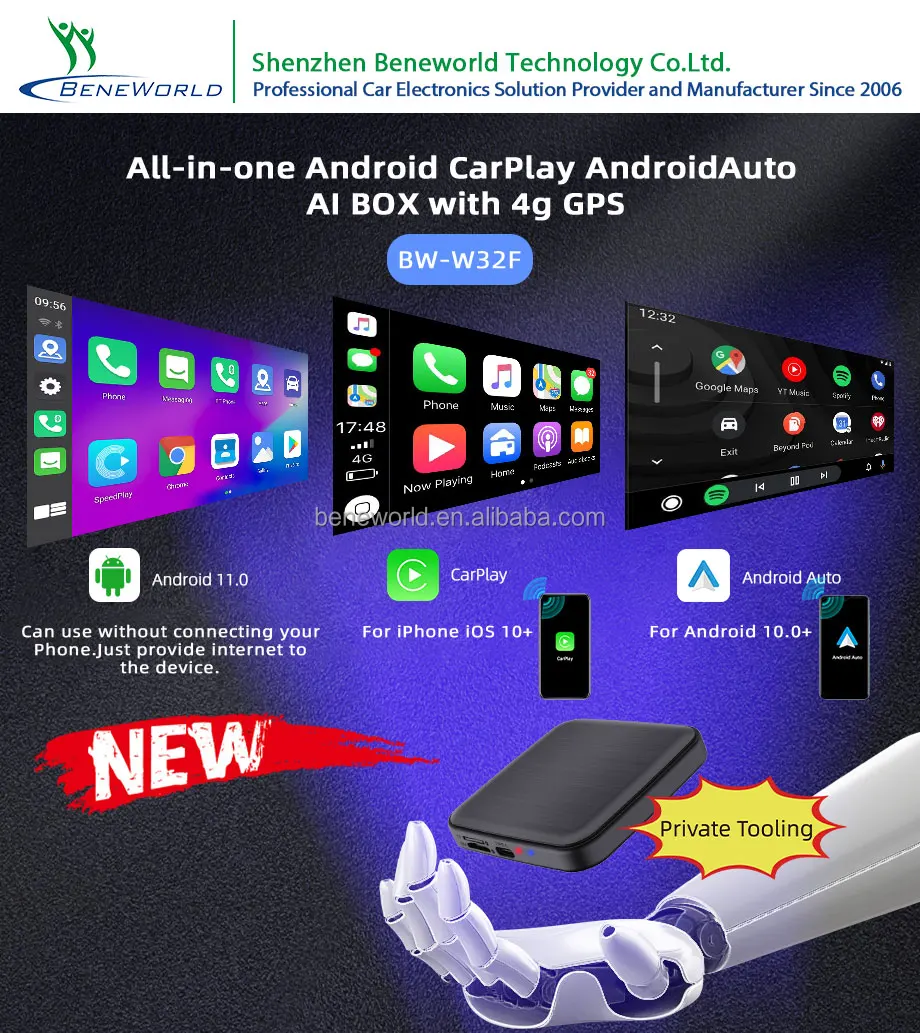 Wholesales Wireless 4+64g Car Usb Dongle Carplay Android Auto Carplay ...