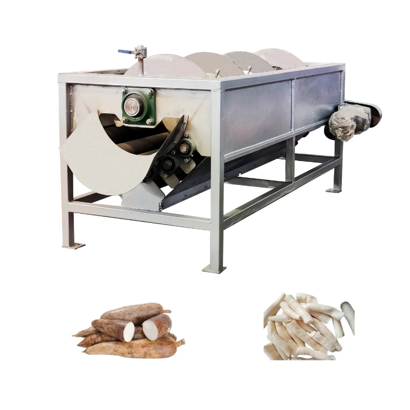 Nigeria Cassava processing chain garri tapioca washing and peeling ...