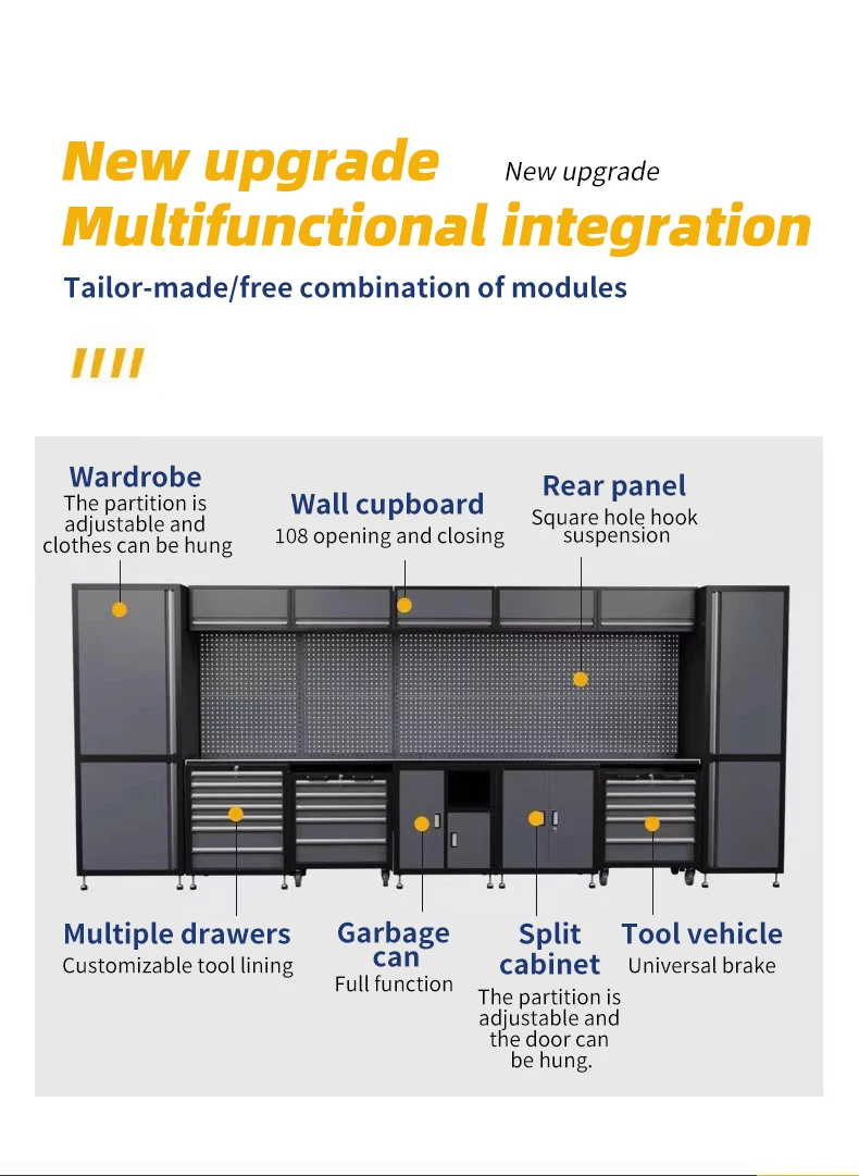 Heavy Auto Repair Combination Tool Cabinet Workshop Mobile Multi ...