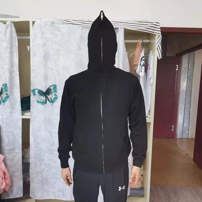 Custom Full Face Zip Up Face Blank Windbreaker Men Hoodie Jacket Coat ...