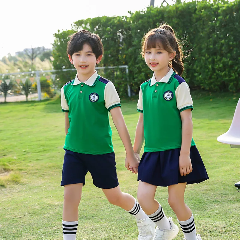Wholesale Summer Class Uniforms Low Moq Children Kids Sports Suits Polo ...