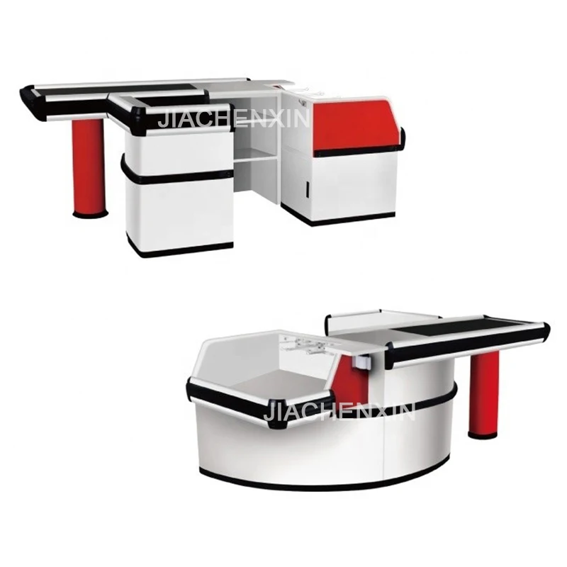 Supermarket Electric Cash Register Conveyor Belt Cashier Display ...