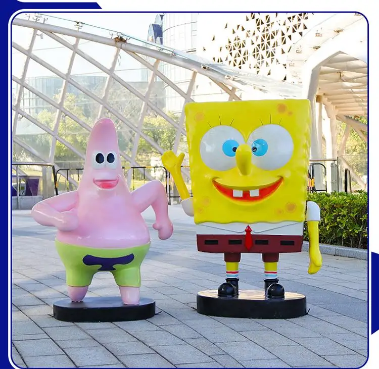 Factory Design Cartoon Sculpture Spongebob Squarepants Fiberglass Resin ...