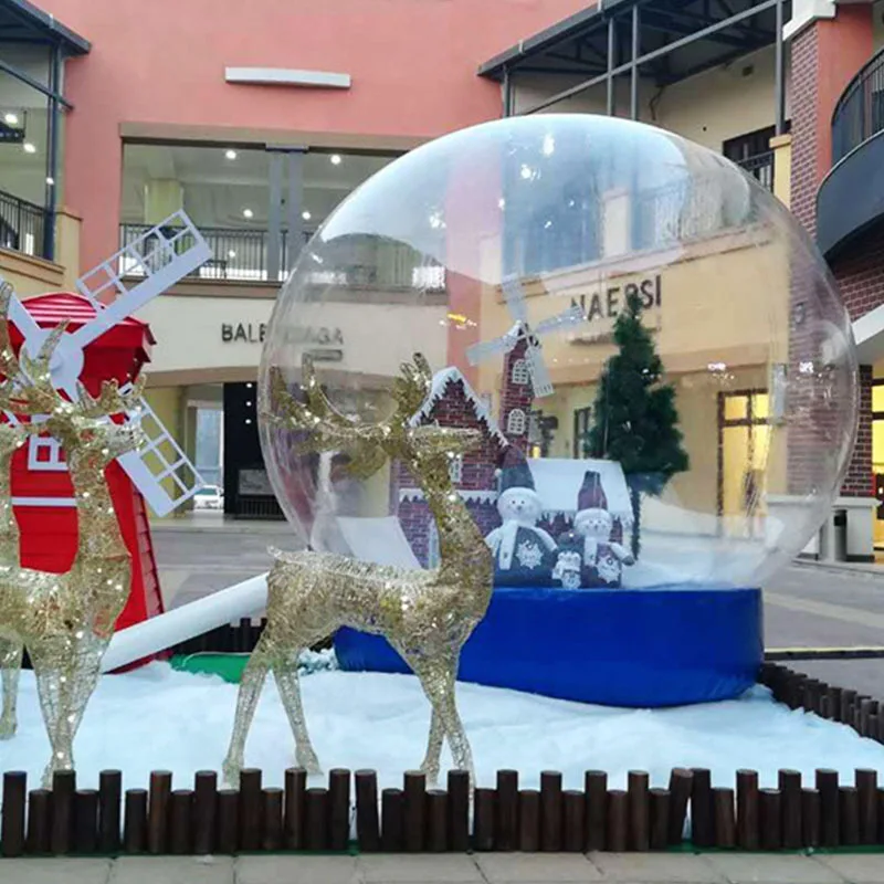 Large Human Size Giant Christmas Snow Globe Inflatable Bounce House