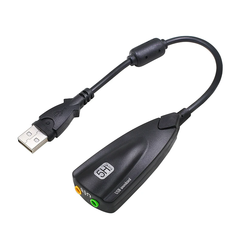 USB Sound Card 5HV2 - 7.1 Channel Stereo Audio Adapter