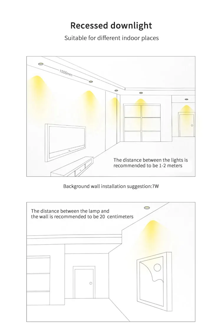 Toseo Recessed Down Lights Led Ceiling Light Downlight Custom-made ...
