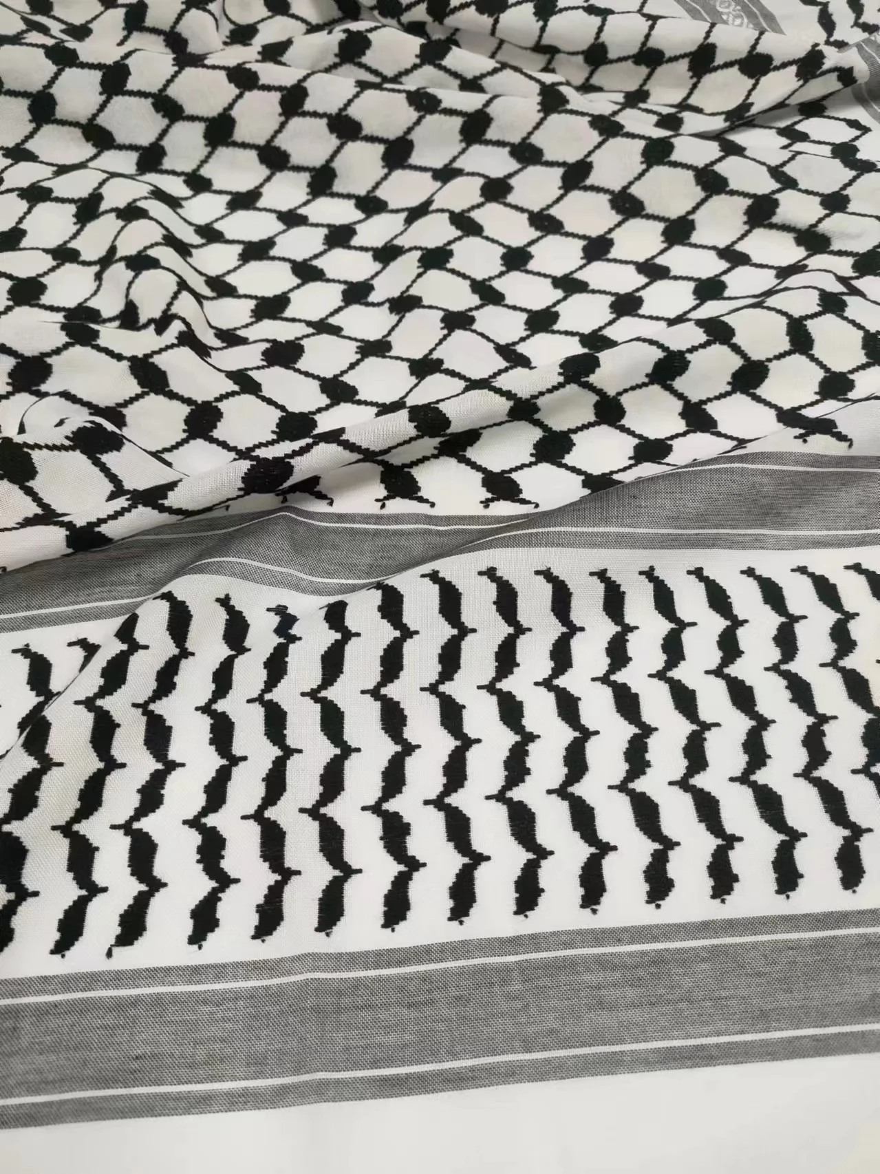Original Cotton Woven Kuffiyeh Shemagh Scarf 125x125cm - Handmade ...