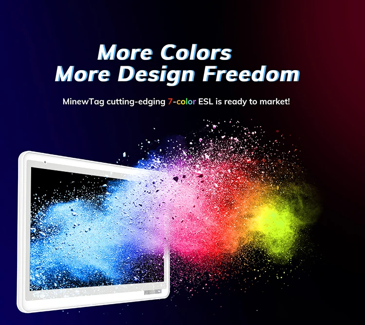 Minew Extremely Thin Nfc Epaper Display 7 Multicolor Eink Color Screen ...