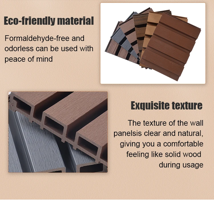 Co-extrusion Wpc Wall Cladding Panel Cladding Wpc High Quality Embossed ...