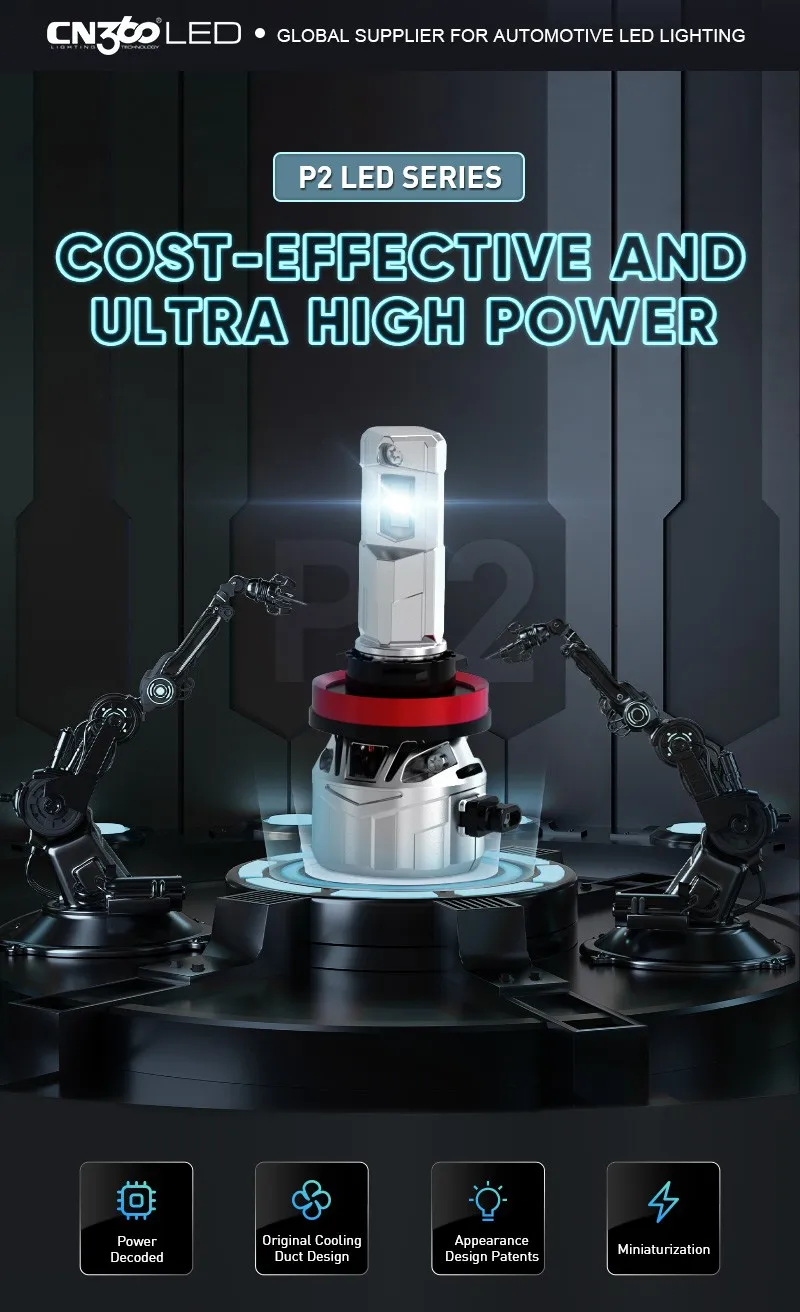 110W H11 LED Headlight Bulb 360° Full Beam Super Bright Car Lights ...