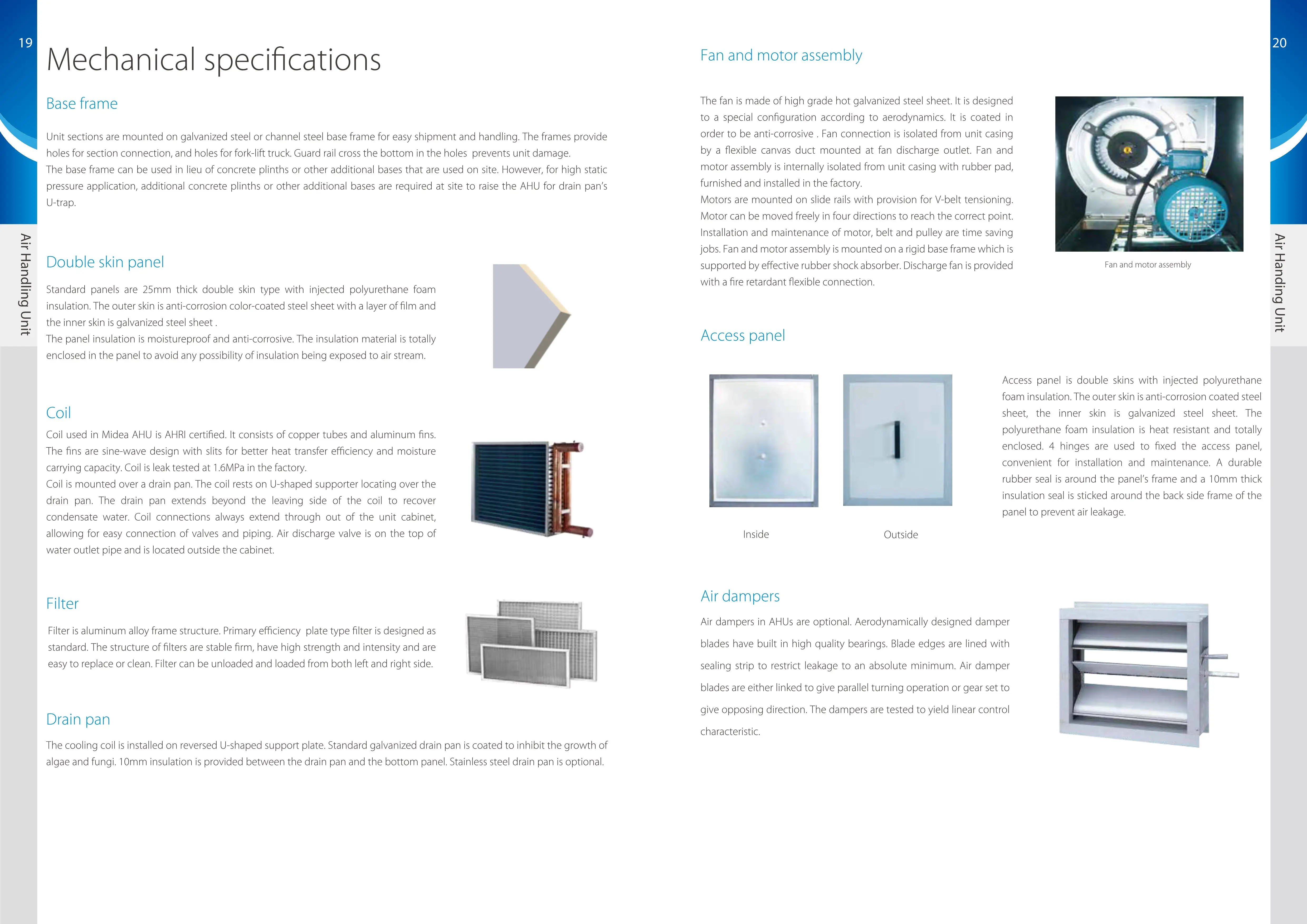 Midea Vertical Ahu Air Handling Unit Cooling Heating Residential Air ...