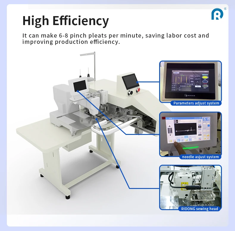 High-speed Curtain Pleating Machine - Automatic & Programmable