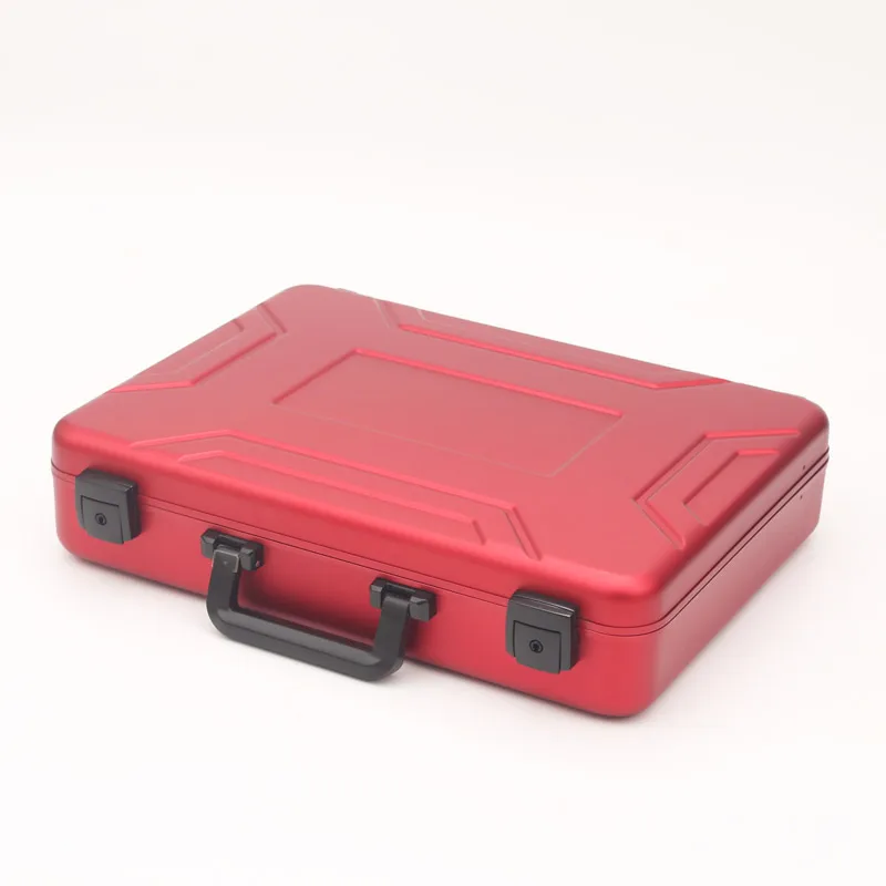Durable Red Aluminum Briefcase - Ideal for Equipment Carrying