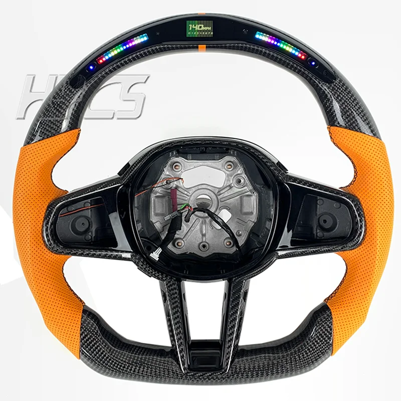 Custom Steering Wheel For Bmw G30 G80 M3 Carbon Fiber Led Display ...