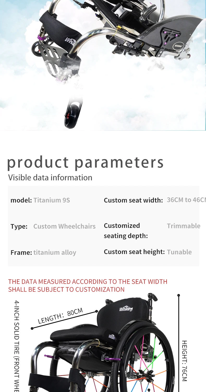 Lightweight Titanium Alloy Wisking TI9S Active Wheelchair - CE ISO ...