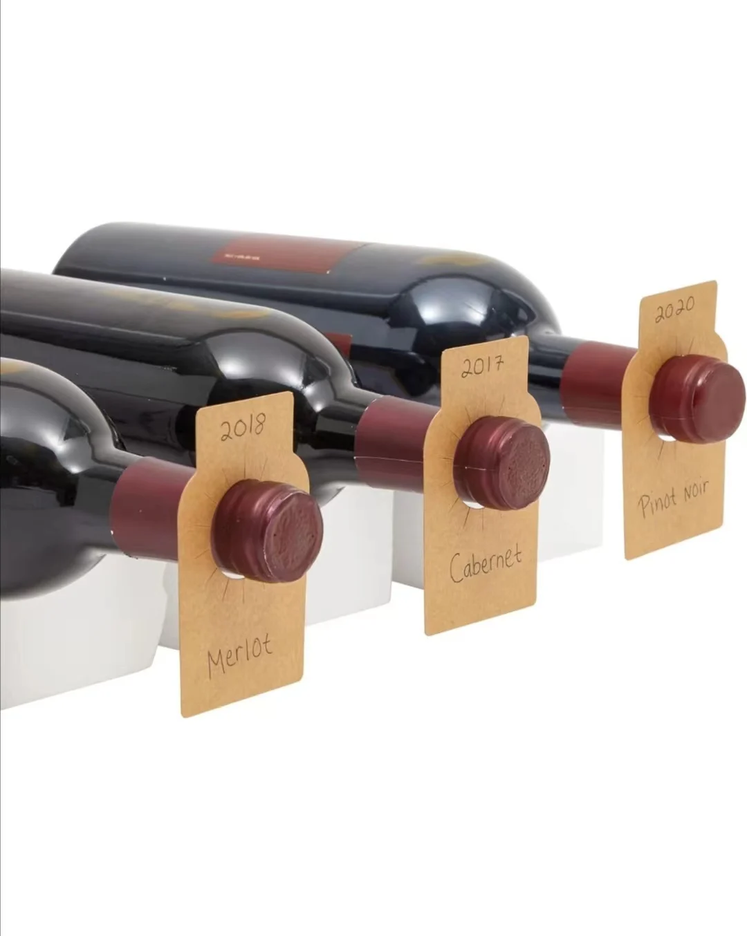 Brown Wine Bottle Tags Label. Wine Hang Tag. Identification Label. 3.5 ...