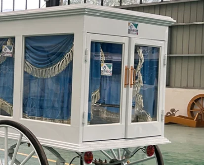 White Electric Funeral Hearse Cart American Funeral Hearse Wagon ...