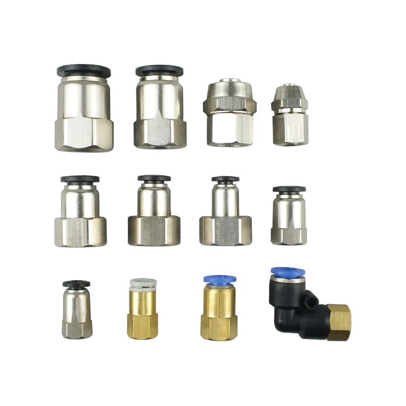 Pneumatic Connector Pneumatic Fittings Female Thread Straight Joint M5 ...